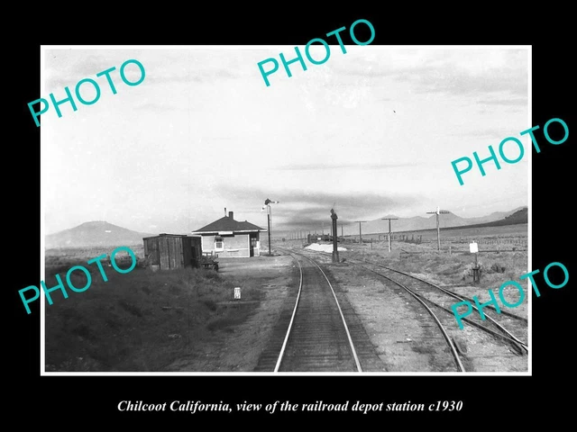 OLD POSTCARD SIZE PHOTO OF CHILCOOT CALIFORNIA THE RAILROAD DEPOT ...