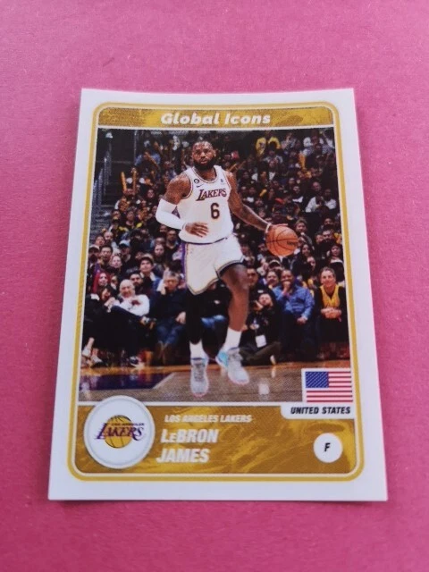 LEBRON JAMES LOS Angeles Lakers Global Icons Sticker Basket NBA Panini ...