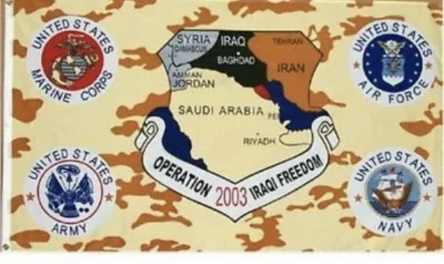 BRAND NEW FLAG 3x5 Military Operation Iraqi Freedom Banner 2 grommets ...