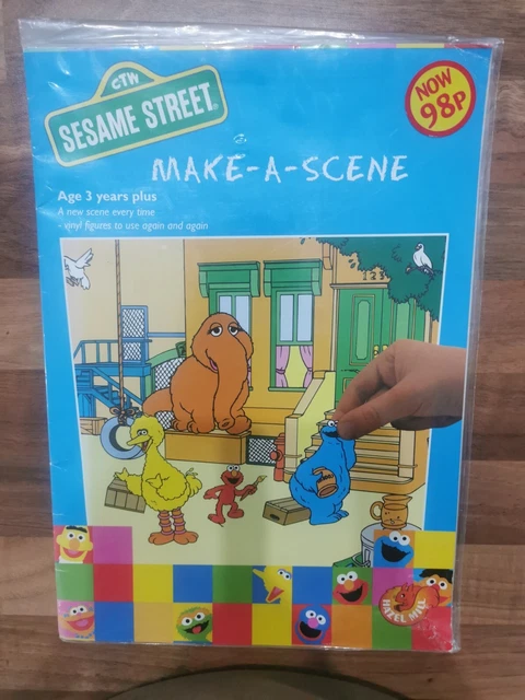 VINTAGE NEW SESAME Street Make-a-scene 1998 Sticker Book £10.00 ...