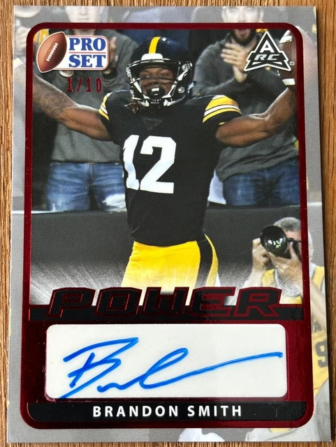 2021 LEAF PRO Set autographe recrue Brandon Smith / 10 Iowa Hawkeyes ...