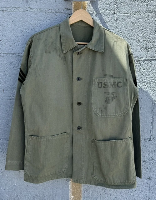 WWII USMC HBT1941 Field Shirt Jacket USMC buttons WW2 M1941 £560.16 ...