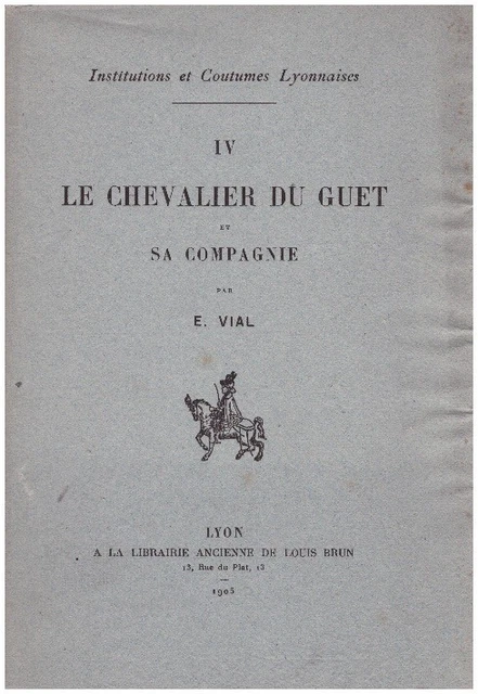 VIAL E. - Le Chevalier Du Guet Et Sa Compagne - 1905 EUR 25,00 ...