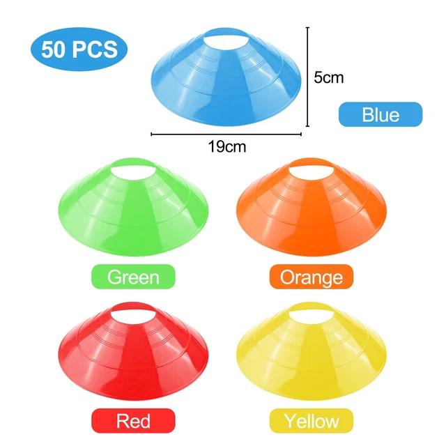 PLOTS DE MARQUAGE pour Football Cône, 5 Couleurs Plots Sport avec Sac ...