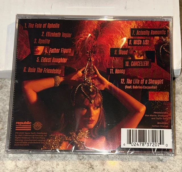 TAYLOR SWIFT THE Life of a Showgirl CD w/ Hand Signed Print Autograph £ ...