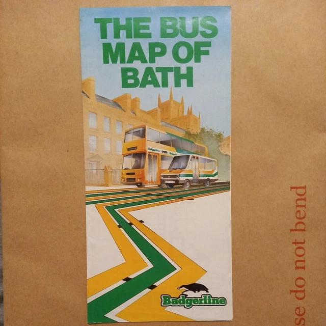 1989 BADGERLINE BATH Bus Route Map Transport Guide £4.37 - PicClick UK