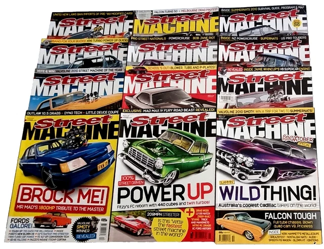 STREET MACHINE MAGAZINE 2010 x 12 Jan-Dec. Custom Ford, Holden, Mazda's ...