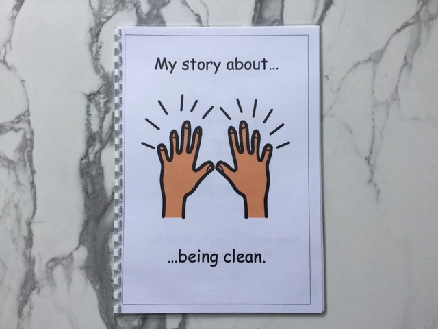 PECS BOARDMAKER HAND Washing Schedule & Clean Social Story for Autism ...