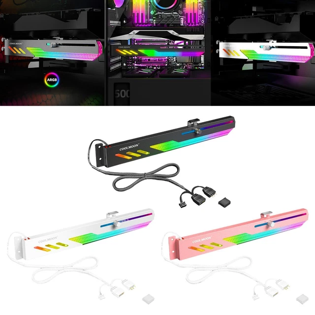 GPU SUPPORT HOLDER 5V Adjustable Built-In RGB Strip Stand Holder ...