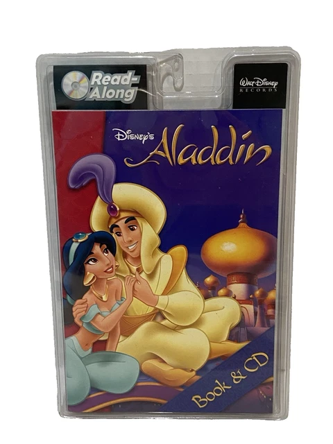 VTG WALT DISNEY Records Aladdin Read-Along CD & 24 Page Story Book Set ...