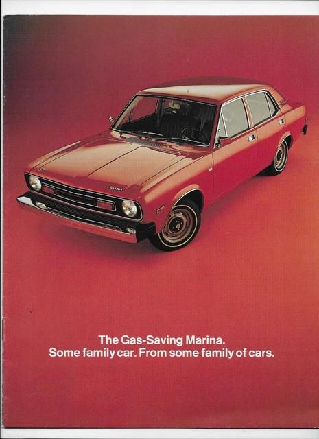 1974 AUSTIN MARINA brochure auto: mercato americano britannico Leyland ...