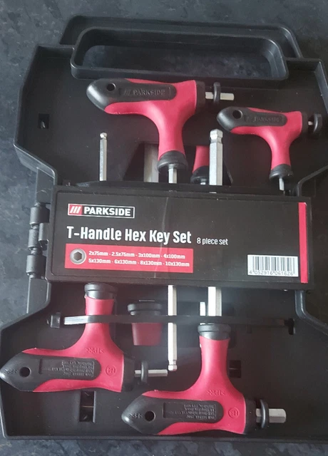PARKSIDE T-HANDLE HEX Key Set- 8 Piece £7.99 - PicClick UK