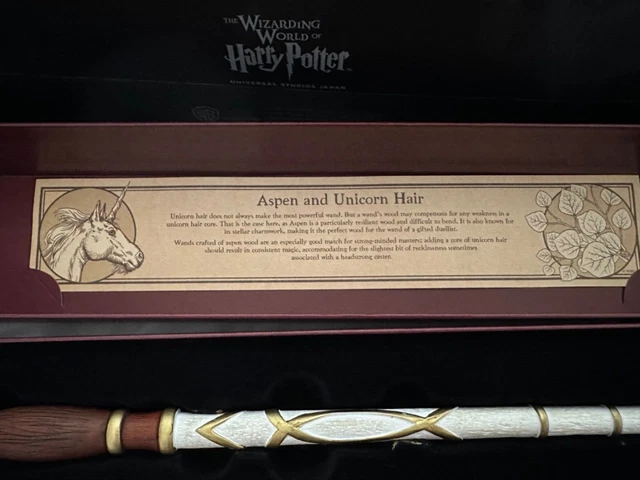HARRY POTTER ZAUBERSTAB Wand Aspen Unicorn Universal Studio Osaka Japan ...