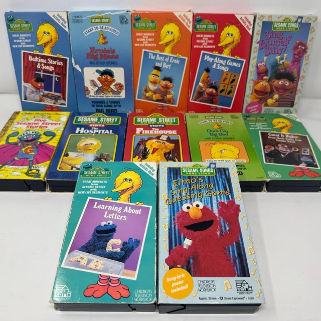 SESAME STREET/ELMO VHS Tape Lot 12. Elmo, Sing Along, Big Bird, Bert ...