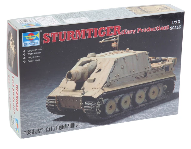 TRUMPETER 1/72 STURMTIGER Assault Mortel Vroege Versie EUR 20,11 ...