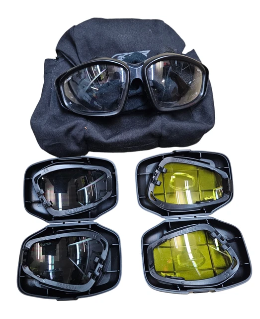 BRITISH ARMY ISSUE Airsoft Ballistic ESS V12 Advancer Goggles Kit 3 ...
