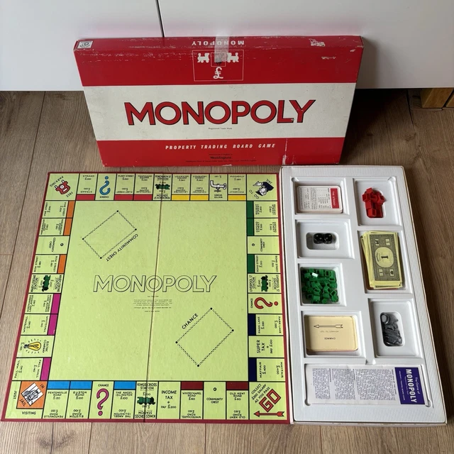 MONOPOLY ORIGINAL CLASSIC 1970s Edition Waddingtons Vintage Board Game ...