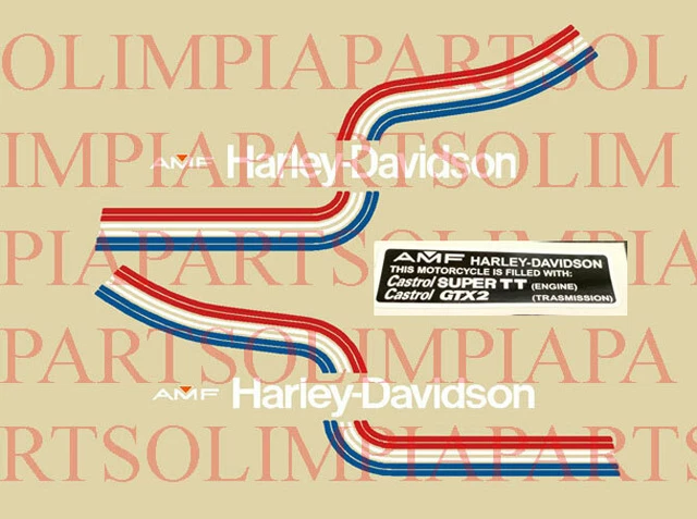 HARLEY DAVIDSON AMF SX 125-175-250 Stickers Tank Tank Stickers Black £ ...