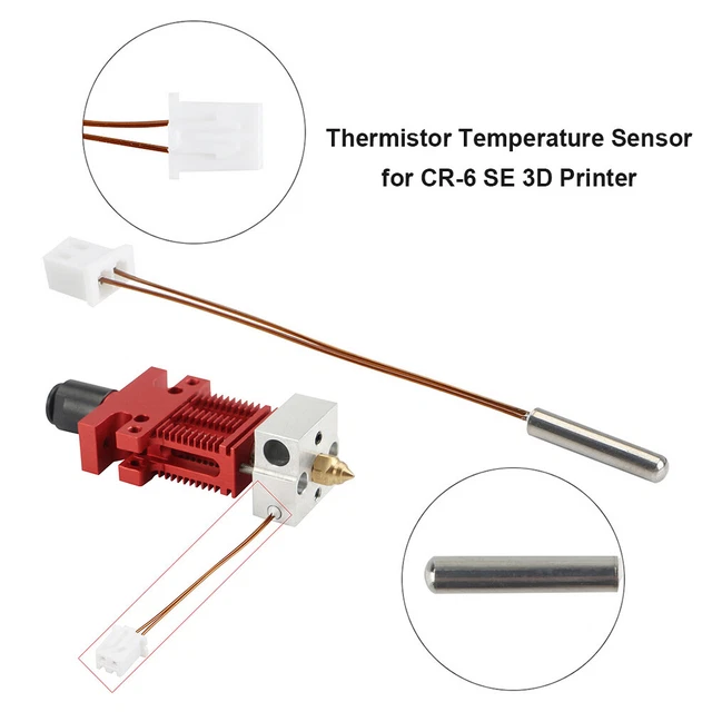REPLACEMENT HT-NTC100K HOTEND Thermistor Temperature Sensor with XH2.54 ...