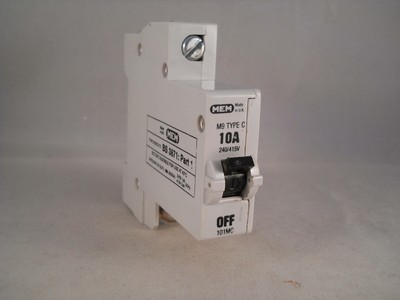 MEM MCB TYPE C 10 Amp M9 Single Pole 10A Memshield Circuit Breaker 101MC £5.95 - PicClick UK
