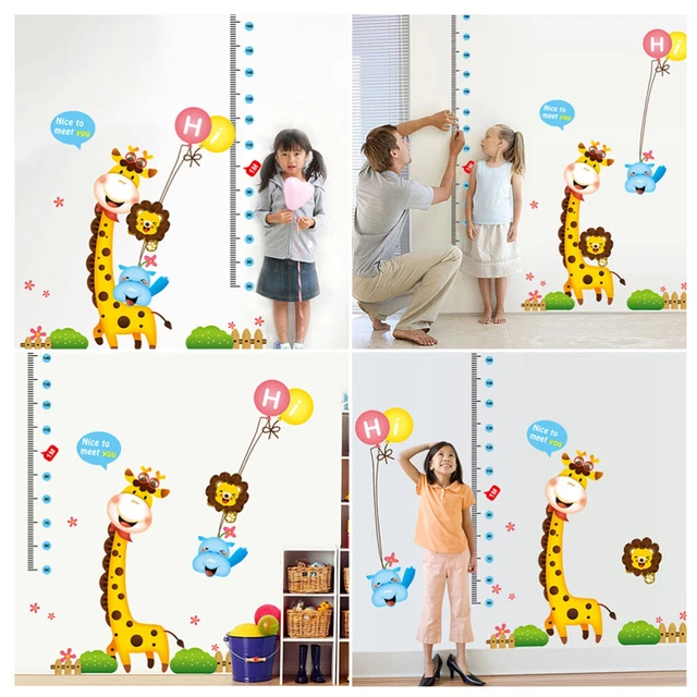 DECORAZIONE DELL'AUTOADESIVO DELLA Parete Misura Dell'altezza Adesivi ...