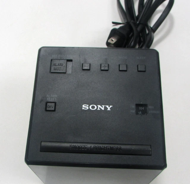 SONY ICF-C1 SINGLE Alarm/Clock/FM/AM Radio Mirror Finished LCD Display ...