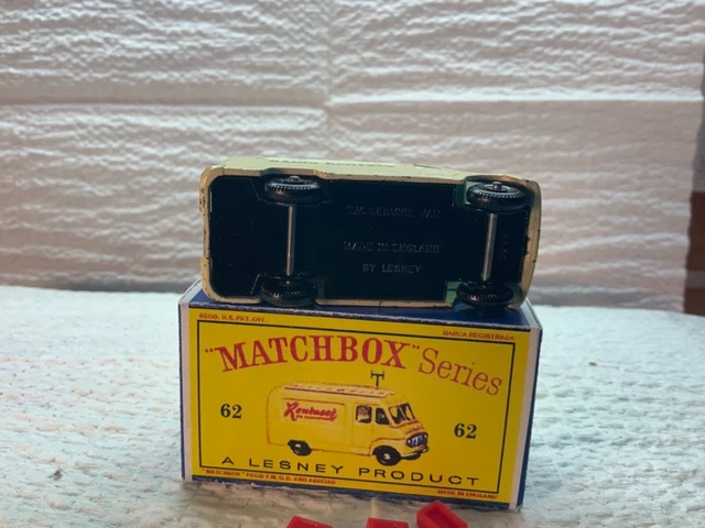 MATCHBOX 62B COMMER Radio Rentals Van Repro Box Lesney 1-75 Vintage ...