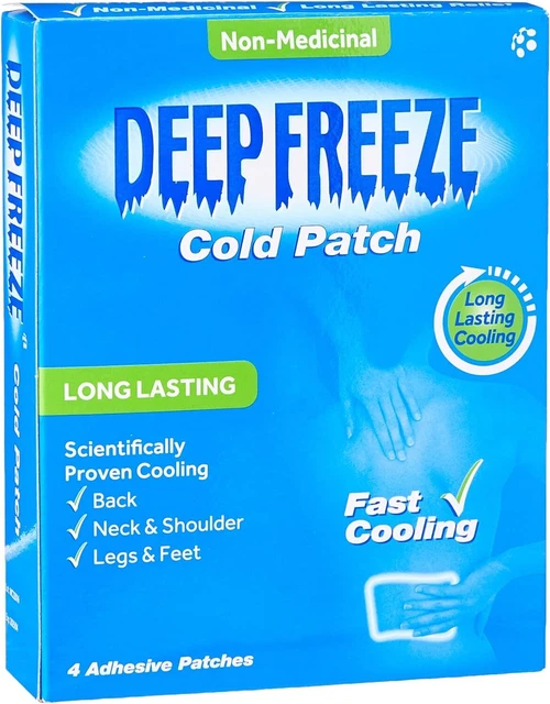 UK OFFICIAL DEEP Freeze Cold Patch 4PK Cooling Therapy For The Rel Fast ...