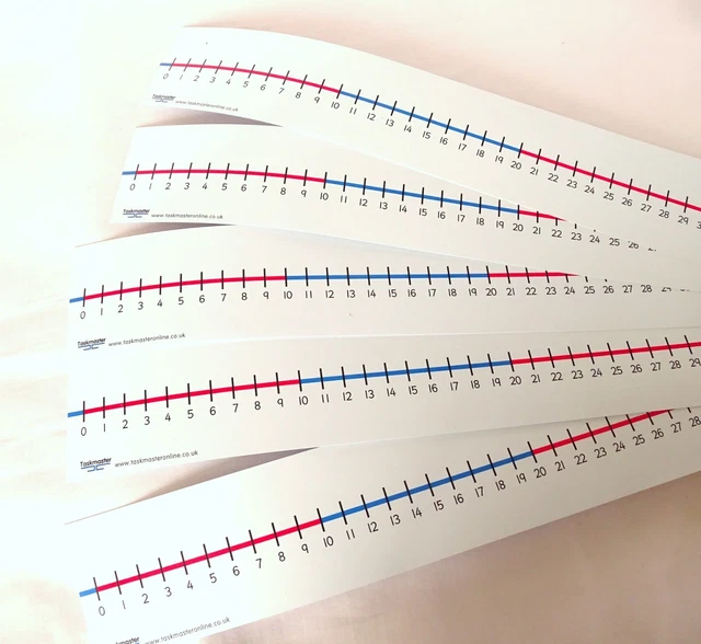 X5 PLASTIC MATHS Scale Number Lines KS1 KS2 Numeracy 1 meter 1-100cm ...