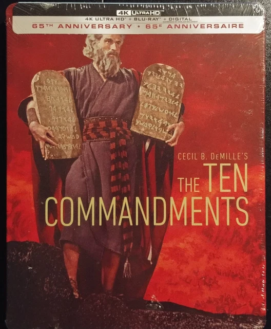 THE TEN COMMANDMENTS Steelbook 4K Ultra Hd Blu Ray Digital Code New & Sealed $34.00 - PicClick CA