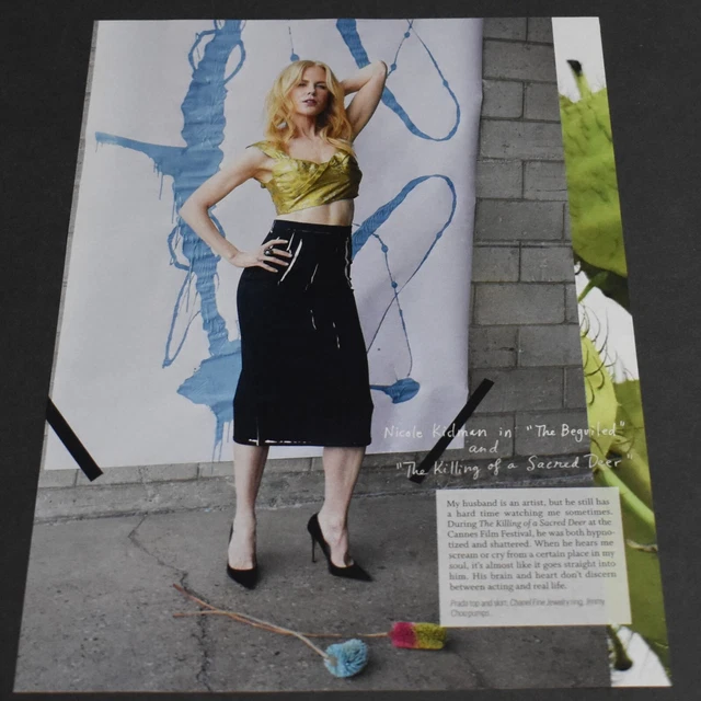 2018 PRINT AD Sexy Fashion Long Legs Lady Blonde Nicole Kidman Feminine ...