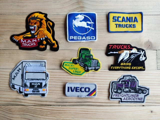 8 TRUCKER AUFNÄHER Patch MAN IVECO SCANIA PEGASO Trucks LKW Truck Sammlung Set EUR 5,00 ...