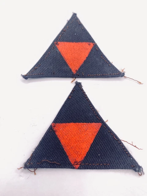 WW2 GENUINE 3RD INFANTRY DIVISION FORMATION SIGN CLOTH PRINTED SHOULDER ...