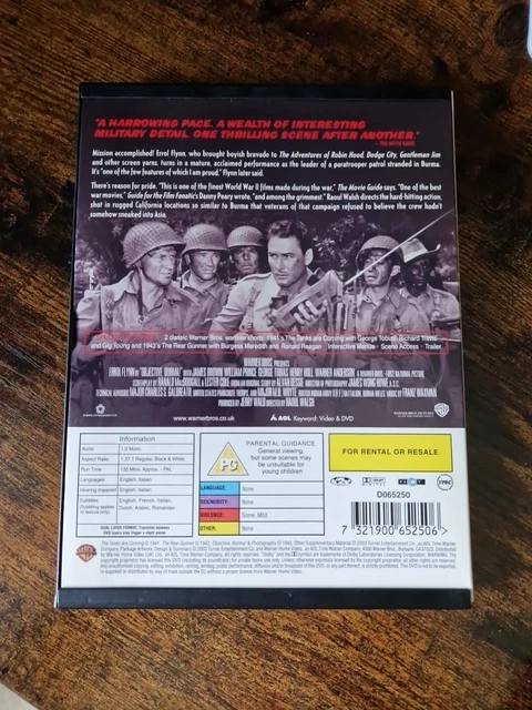 OBJECTIVE BURMA DVD Film - Errol Flynn - Raoul Walsh EUR 4,67 - PicClick IT