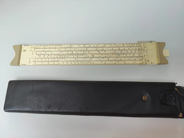 VINTAGE LATE 1960'S British Thornton P271 simplex slide rule in case £ ...