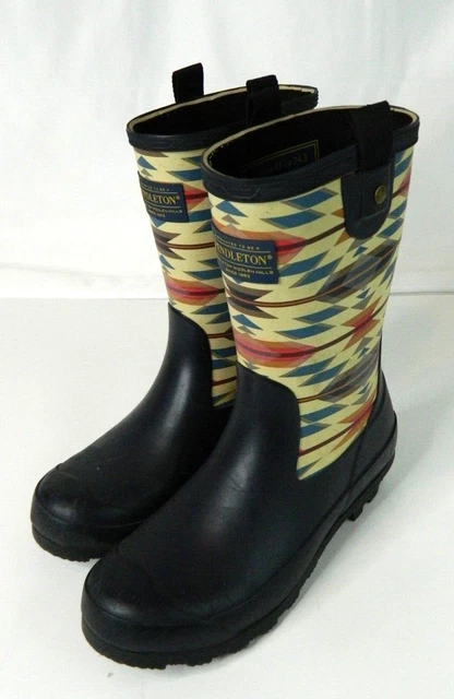 PENDLETON CLASSIC MID Waterproof Rubber Rain Winter Boots Ladies Women ...