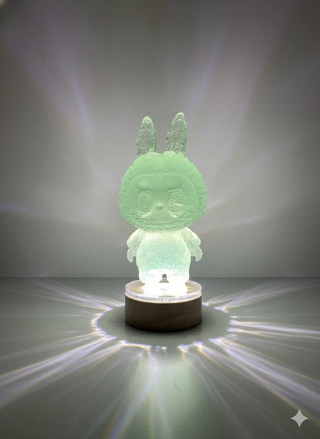GREEN LABUBU LED Light Crystal Effect Resin Figure | Night Light £15.99 ...