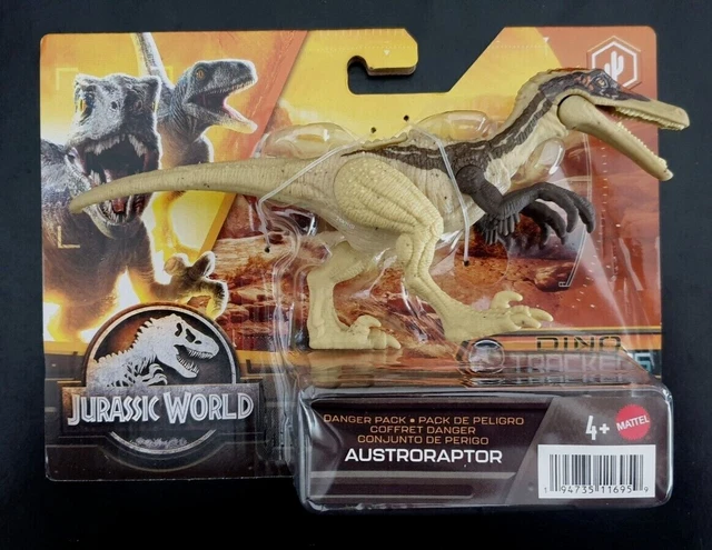 JURASSIC WORLD 2023 Dino Trackers Danger Pack Austroraptor Dinosaur Fig ...