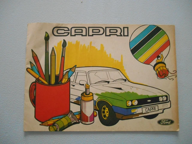 FORD CAPRI. ALBUM da colorare per bambini. Gadget promozionale EUR 35 ...
