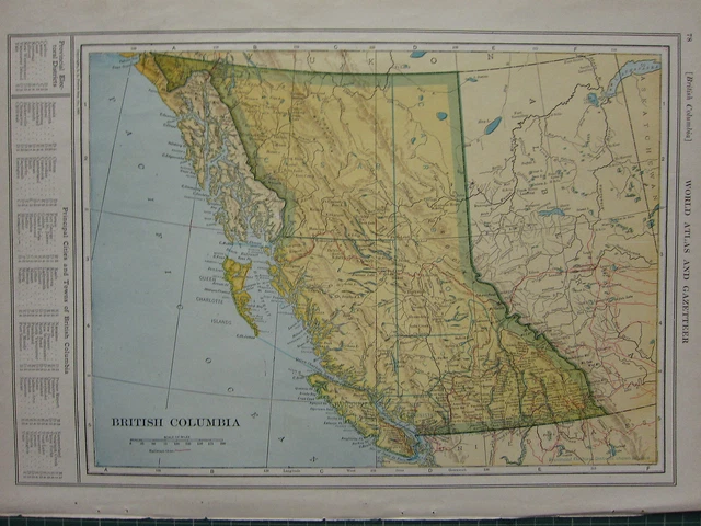 1926 MAP ~ British Columbia Electoral Districts Vancouver Queen ...