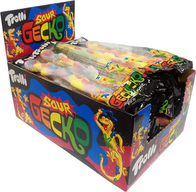 TROLLI SOUR GECKO Gummi Candies 19 G (Pack of 40) – Fruity & Tangy Sour ...