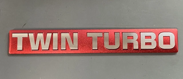 JDM NISSAN SKYLINE R32 R33 R34 GTR Red Twin Turbo Emblem New OEM P ...