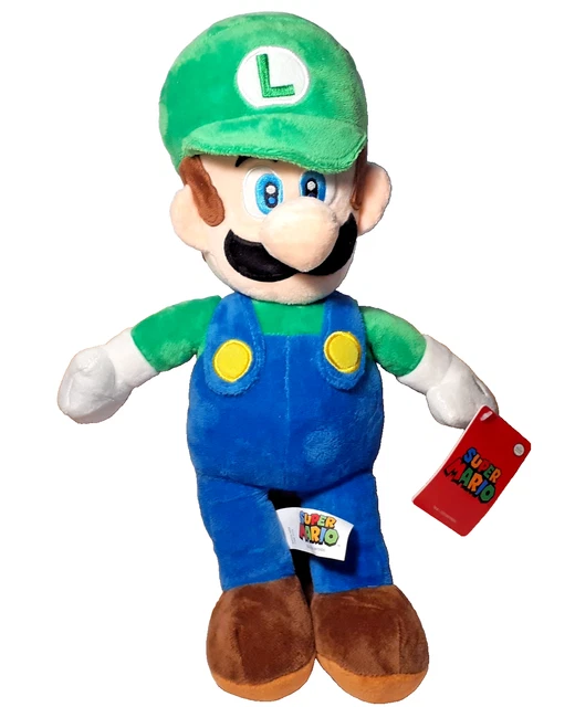 SUPER MARIO LUIGI 32cm Plush Soft Toy Blue Green Teddy Cuddly Stuffed ...