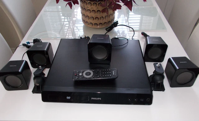 CINEMA SOUND SURROUND Philips HTD3510 DVD 5.1 Dolby Sub Woofer & Remote ...