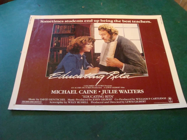 VINTAGE MOVIE POSTER: 1/2 sheet -- 1983 EDUCATING RITA michael caine ...