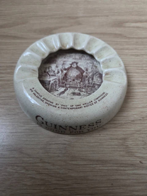 GUINNESS VINTAGE PUB Ashtray Ceramic Sam Weller Wiltshaw & Robinson ...