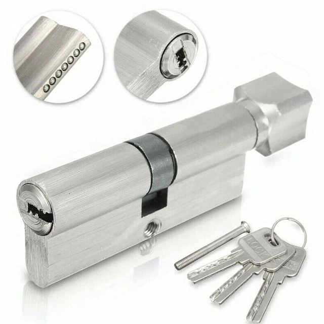 EFFECTIVE THUMB TURN Cylinder Door Lock UPVC Anti Pick Silver 3535 + 3 ...