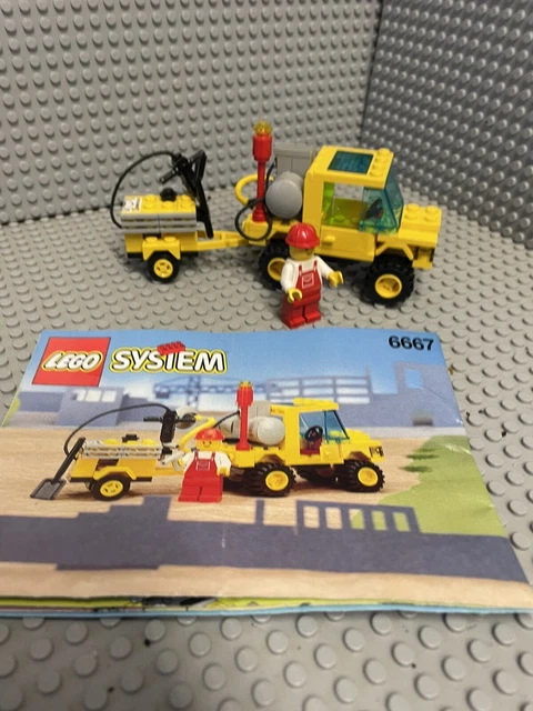 LEGO VINTAGE SYSTEM Town Set 6667 Pothole Patcher W/ Instructions 1992 ...