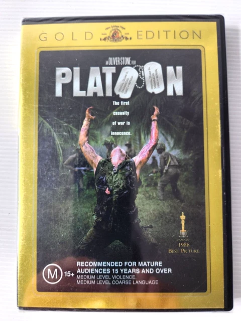 PLATOON DVD GOLD Edition Region 4 Charlie Sheen, Willem Dafoe FREE POST ...