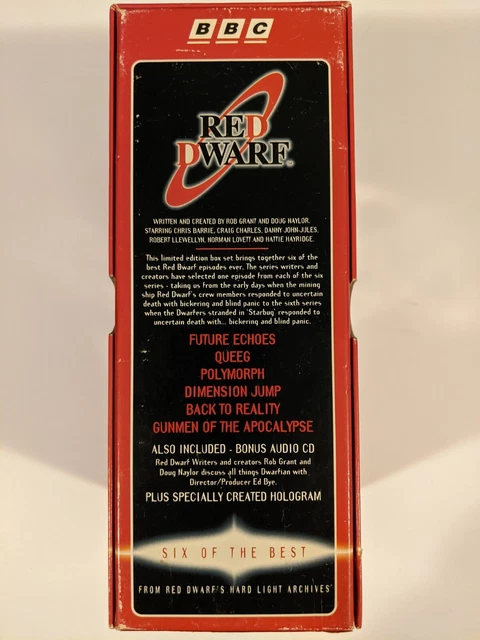 RED DWARF SIX of the Best VHS with Holographic Sticker and CD Rare ...